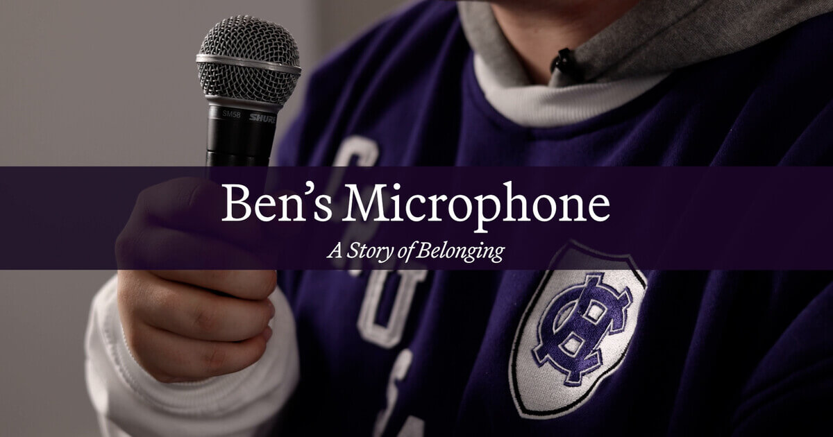 Ben's Microphone | Holy Cross Magazine